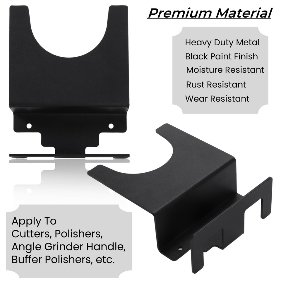 4-Pack Angle Grinder Wall Mount Holder for 5 Grinders Polishers with ...