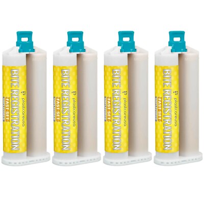 4 X 50ML VPS Bite Registration Material Unflavor FAST Set Cartridges ...