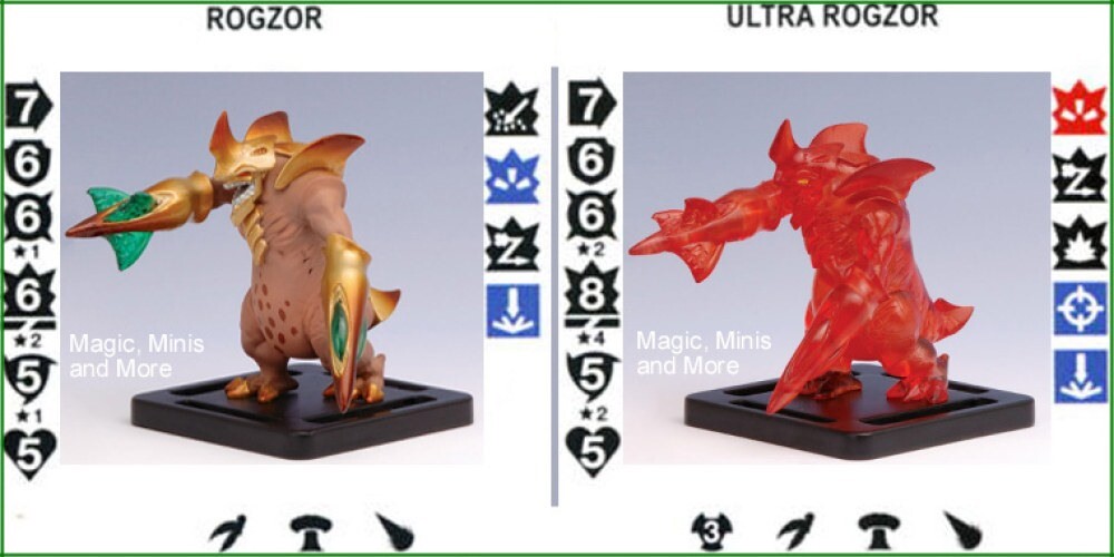 Rise - ROGZOR #43 Ultra #44 Monsterpocalypse series 1 kaiju monster ...