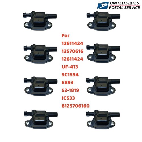 8Pcs/pack Ignition Coil UF413 For Chevy Silverado Tahoe Sierra 4.8/5.3L ...