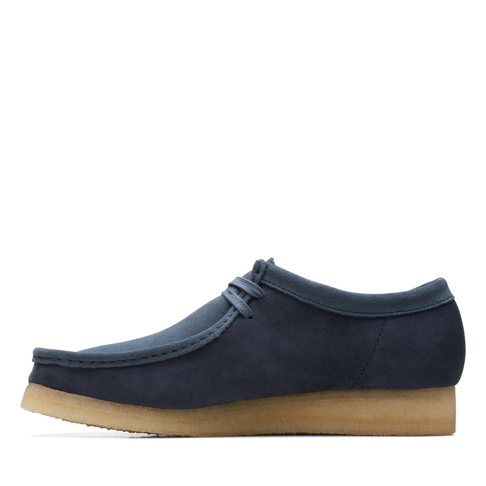 NEW MENS Clarks Originals Wallabee Navy Combi LIMITED EDITION Two Tone ...