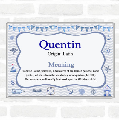 Quentin Name Meaning Jumbo Fridge Magnet Nautical | eBay UK