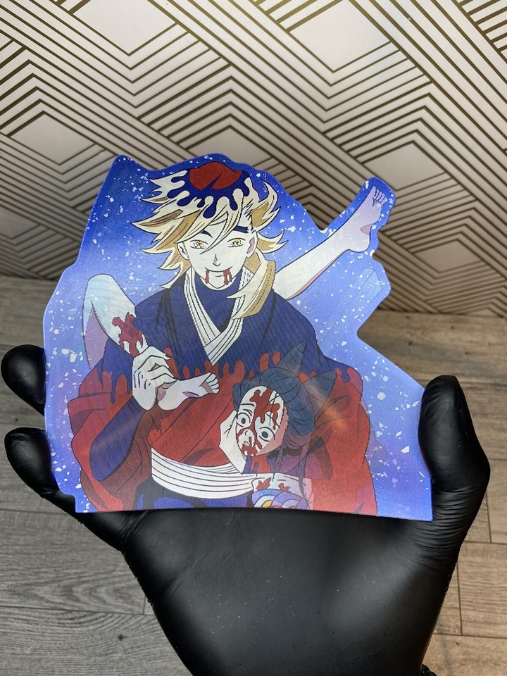 Demon Slayer Doma Douma 3D Lenticular Car Motion Sticker Decal Peeker ...