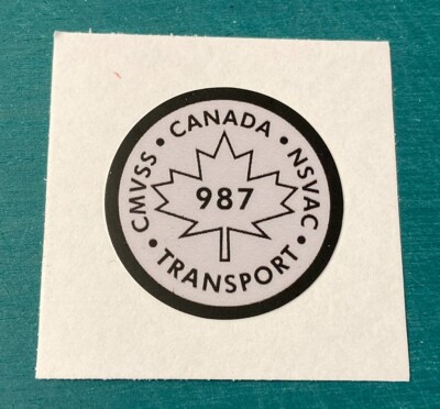 TRANSPORT CANADA STICKER DECAL - CANADIAN MOTOR VEHICLE SAFETY ...