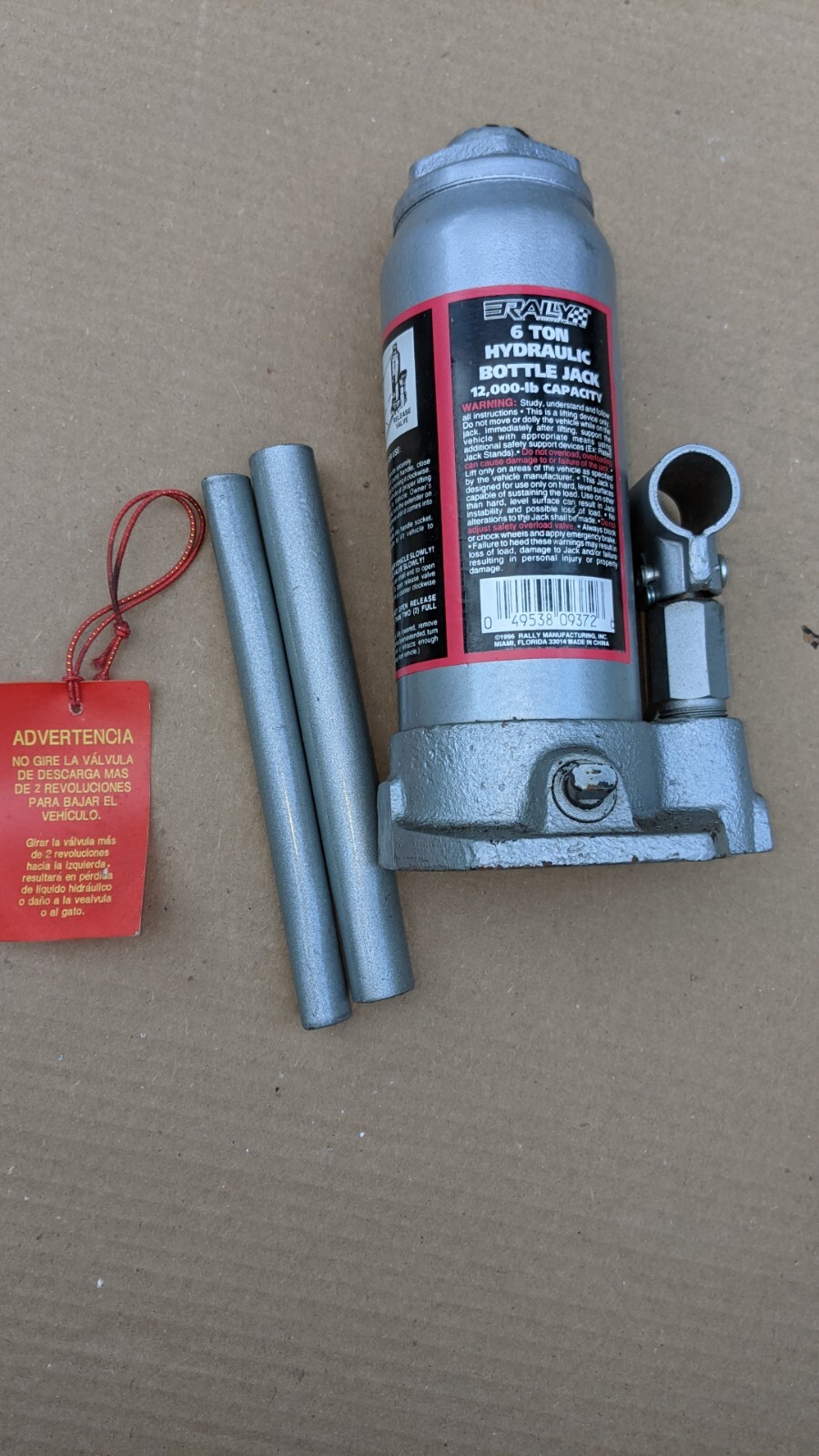Mack 6 Ton Hydraulic Jack 12 000 LB Capacity 9372 in Silver Case for ...