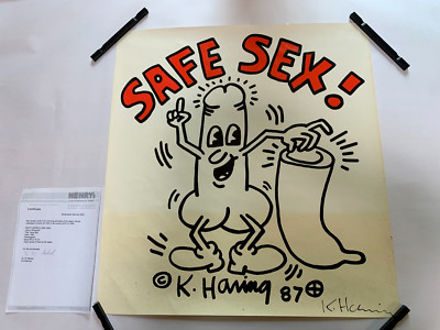 Keith Haring "Safe Sex!" Original Lithograph Poster HAND SIGNED | eBay