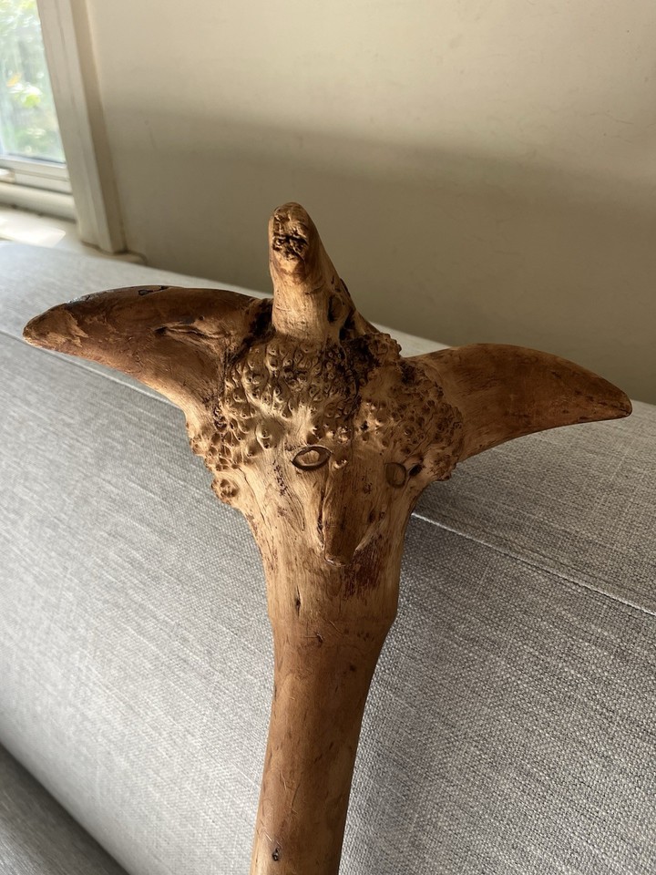 Native American Root War Club, Authentic, Carved Wood Face, Unique ...