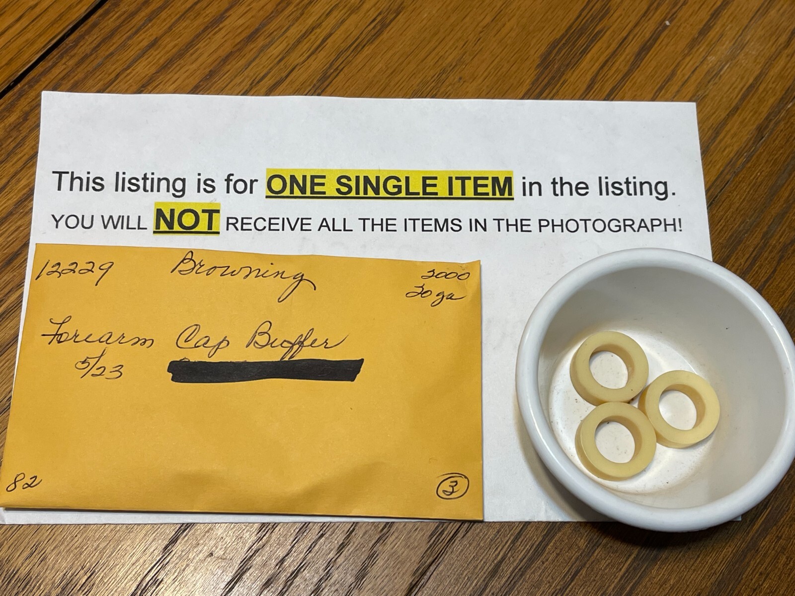 Browning 2000 20 Ga #12229 Forend Arm Buffer - SINGLE ITEM ONLY - SEE ...