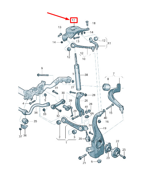 Suspension Strut Mount Bracket Genuine for Audi 8R0412391A for sale ...