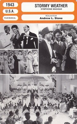Fiche Cinéma - ANDREW L. STONE - STORMY WEATHER - 1943 | eBay