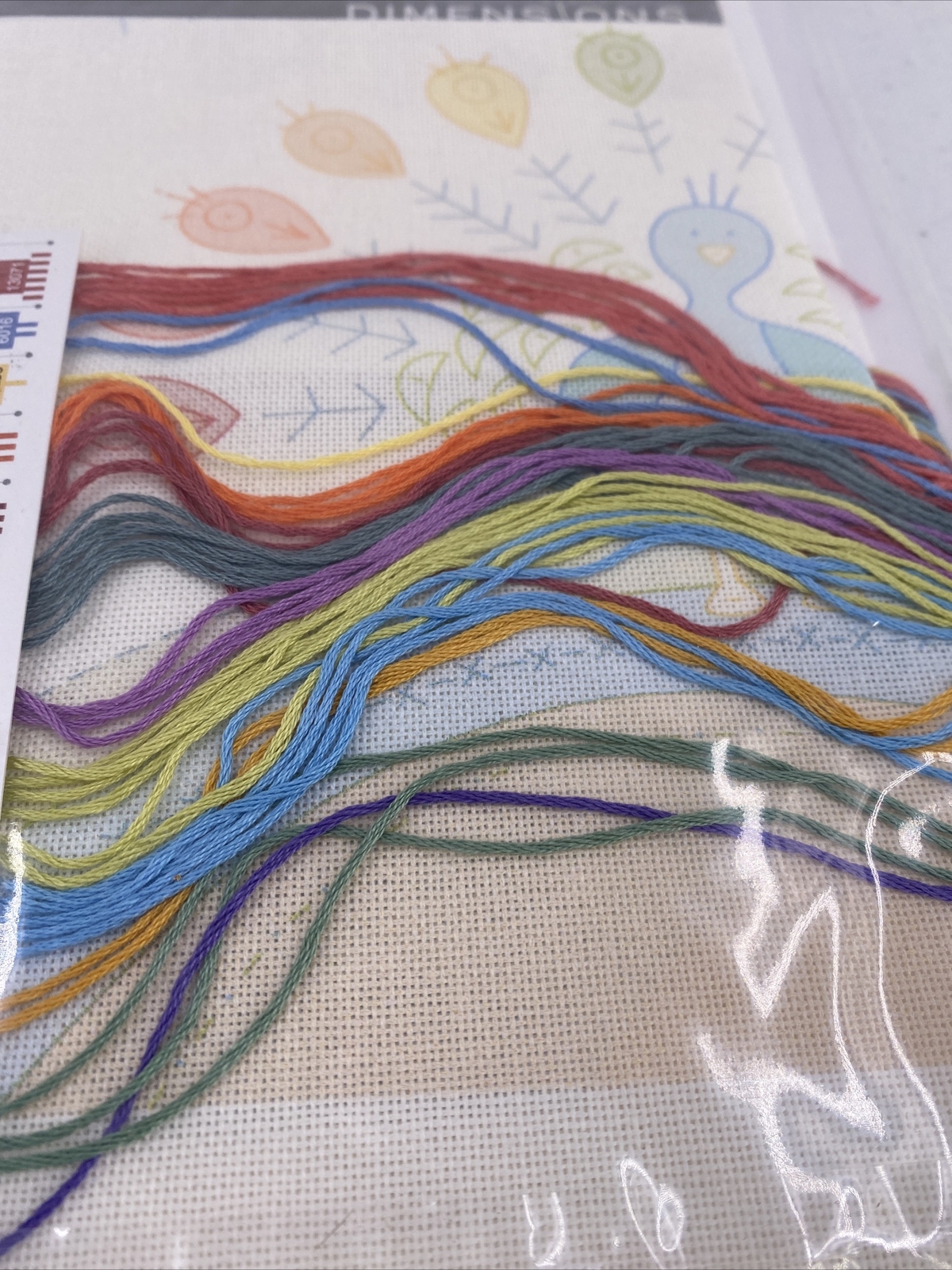 Dimensions Hello World Embroidery Kit Peacock Rainbow Picture Or Pillow ...