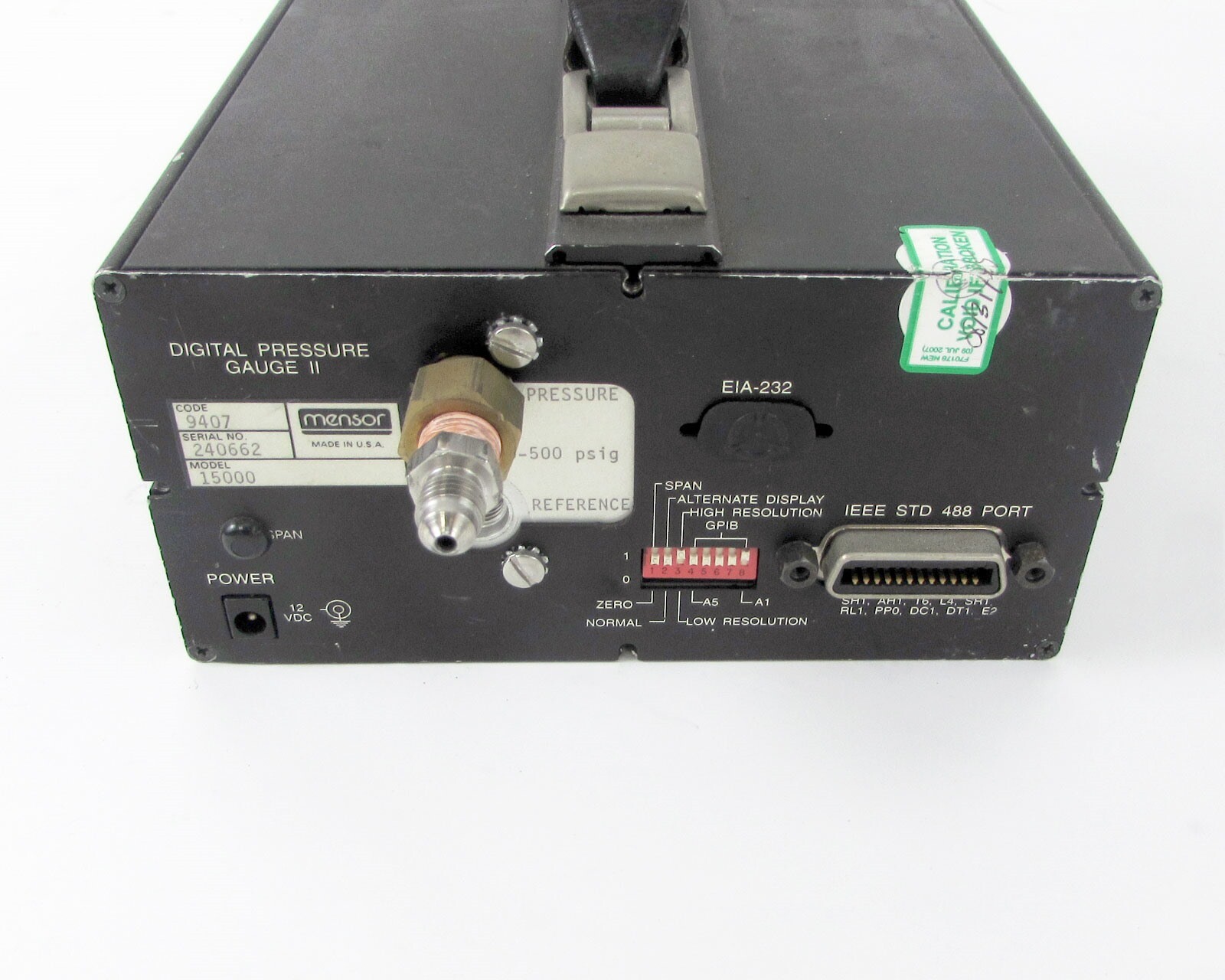 Mensor DPG II Model 15000 Digital Pressure Gauge 0-500 PSIG | eBay