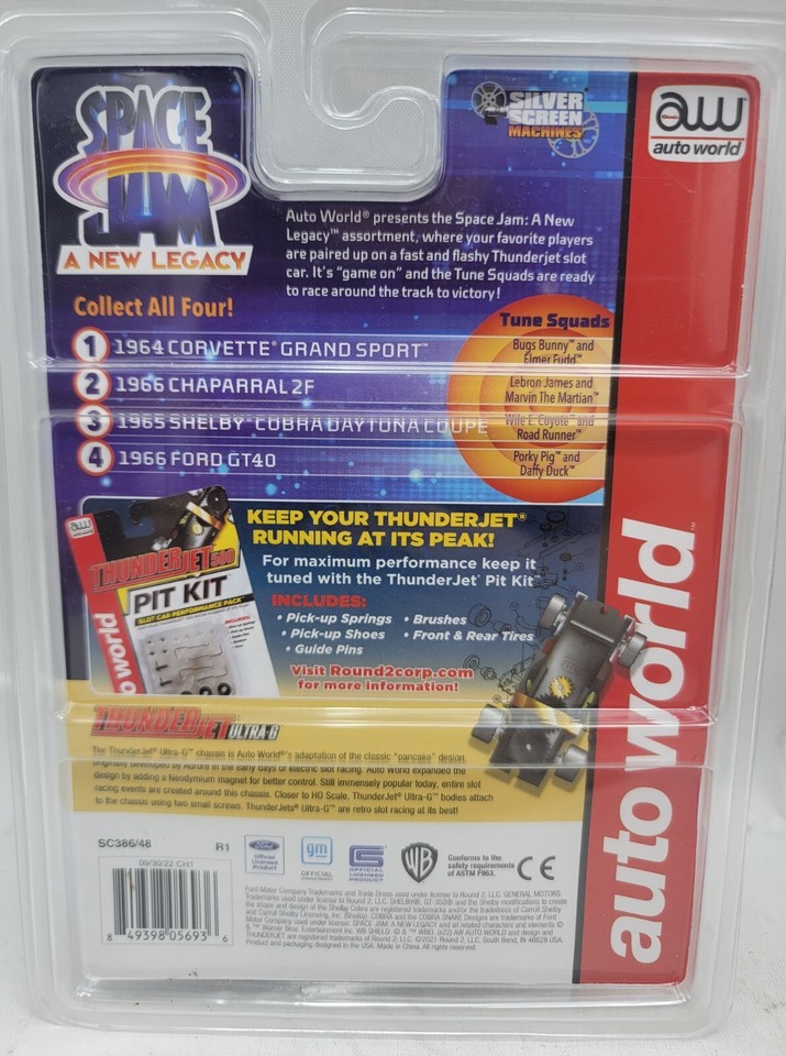 Auto World Thunderjet 1966 Ford GT40 Porky & Daffy Space Jam HO Slot ...