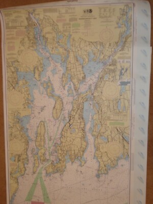 NOAA Chart 13230 Narraganset Bay, Laminated by Ocean Graphics, Scale 1: ...