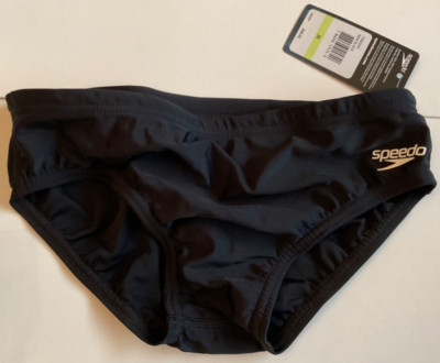 Speedo PowerFlex Eco Fitness Black Brief Swimsuit Men's Size 30 NWT | eBay