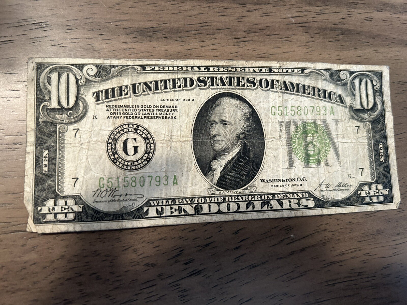 1928 10 Dollar Bill Redeemable In Gold Washington DC | eBay