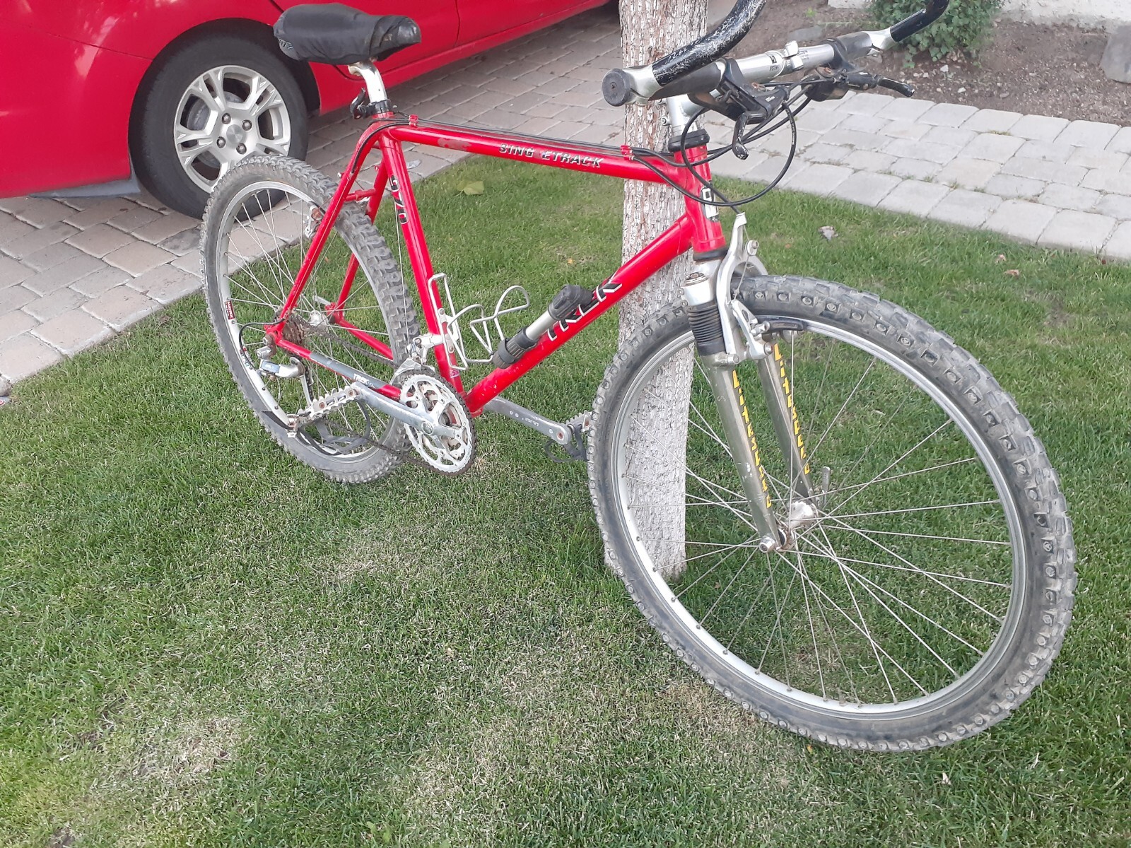 Vintage Trek 970 Singletrack Mountain Bike 18" Red Frame with 26 ...
