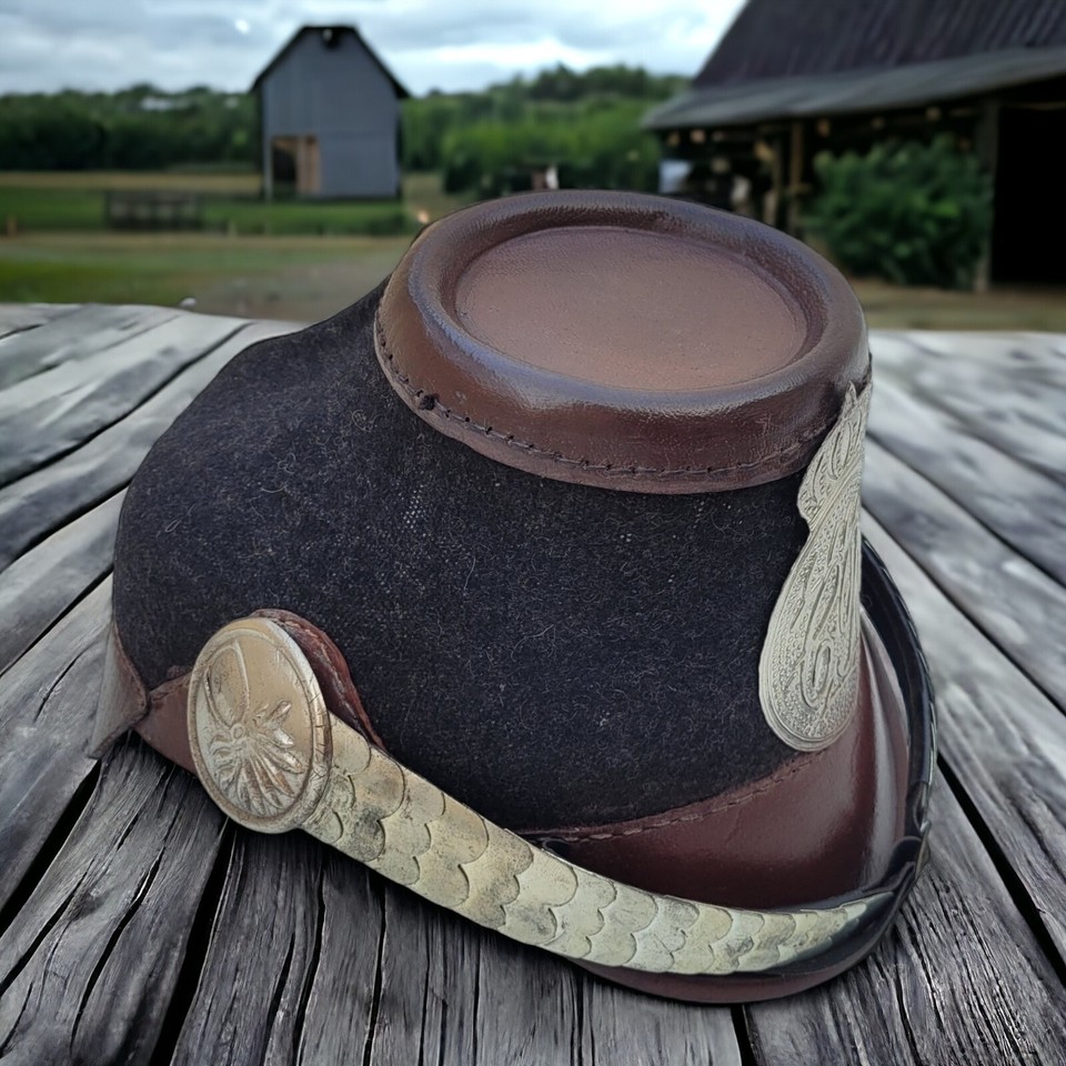 100% Genuine Leather German Police Shako WW2 Helmet Collectible costume ...