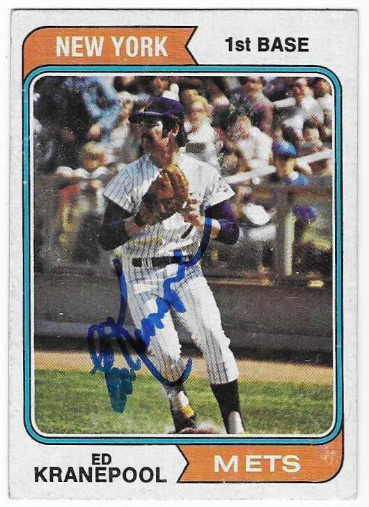 ED KRANEPOOL 1974 TOPPS AUTOGRAPHED SIGNED # 561 NEW YORK METS | eBay
