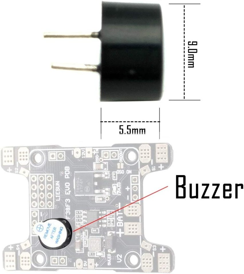 Super Loud 5V Active Alarm Buzzer Beeper Tracker 9X5.5mm for FPV Racing ...