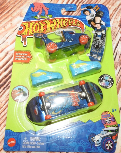 Hot Wheels METALLIC Skate Tony Hawk Car and Fingerboard Rig ...