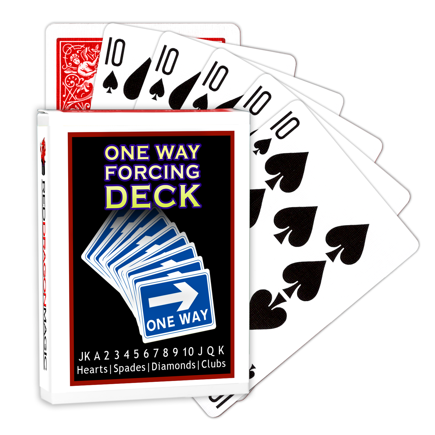 1 One Way Forcing Deck - Red Backed Bicycle Playing Cards - Choose Suit ...