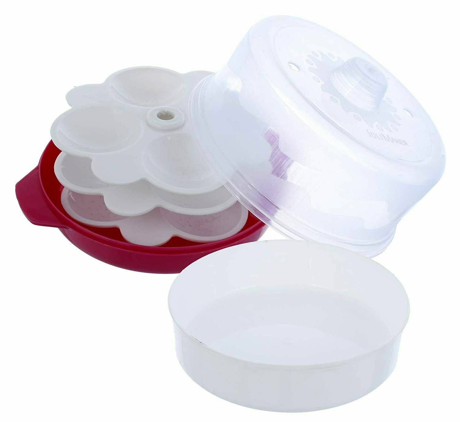 Plastic Idli, Dhokla Maker Combo Set for Microwave with 3 Idli Moulds ...