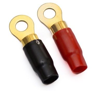 0 GAUGE RING TERMINALS PAIR RED BLACK 0 AWG 2 terminals | eBay UK