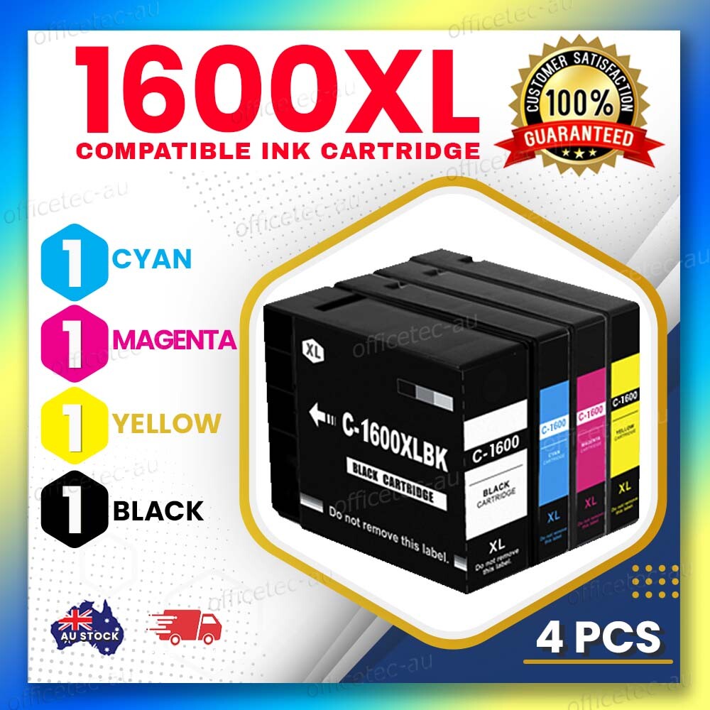 4x Compatible PGI1600XL Ink Cartridges for Canon MB-2060 MB-2360 with ...
