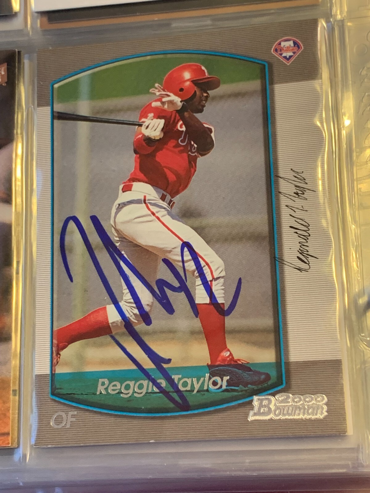 REGGIE TAYLOR AUTOGRAPHED SIGNED 2000 BOWMAN CARD PHILLIES COA | eBay
