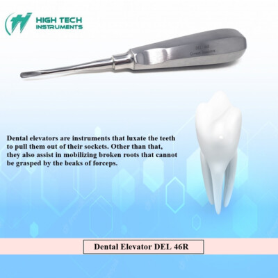DEL 46R Surgical Dental Elevator Root Tip Luxating Tooth Extraction ...