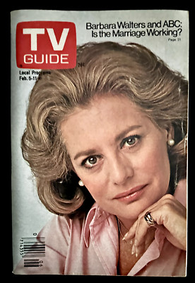 TV GUIDE - FEB. 5, 1977 - BARBARA WALTERS- NO LABEL! | eBay
