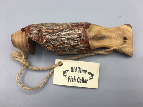 Hand Carved Wood Fish Shaped Whistle Old Time Fish Caller 6" Dry Gulch ...