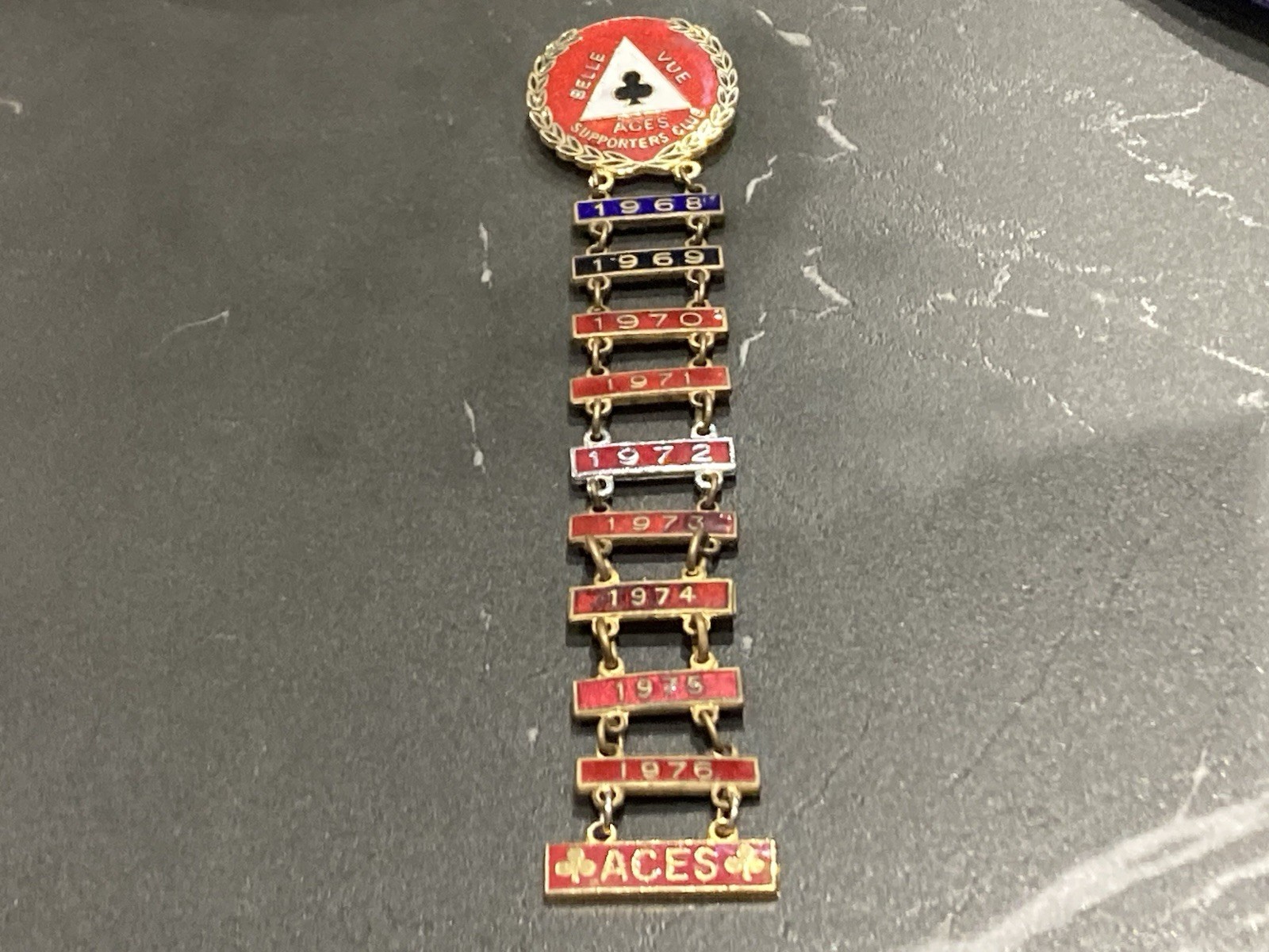 Belle Vue Aces Supporters Club badge With Year Bars | eBay UK