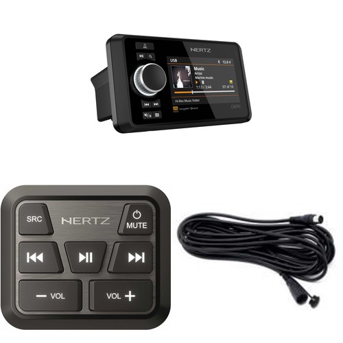 Hertz Capri H100 Marine 4.3" Color Display Media Receiver with HMC-U1 ...