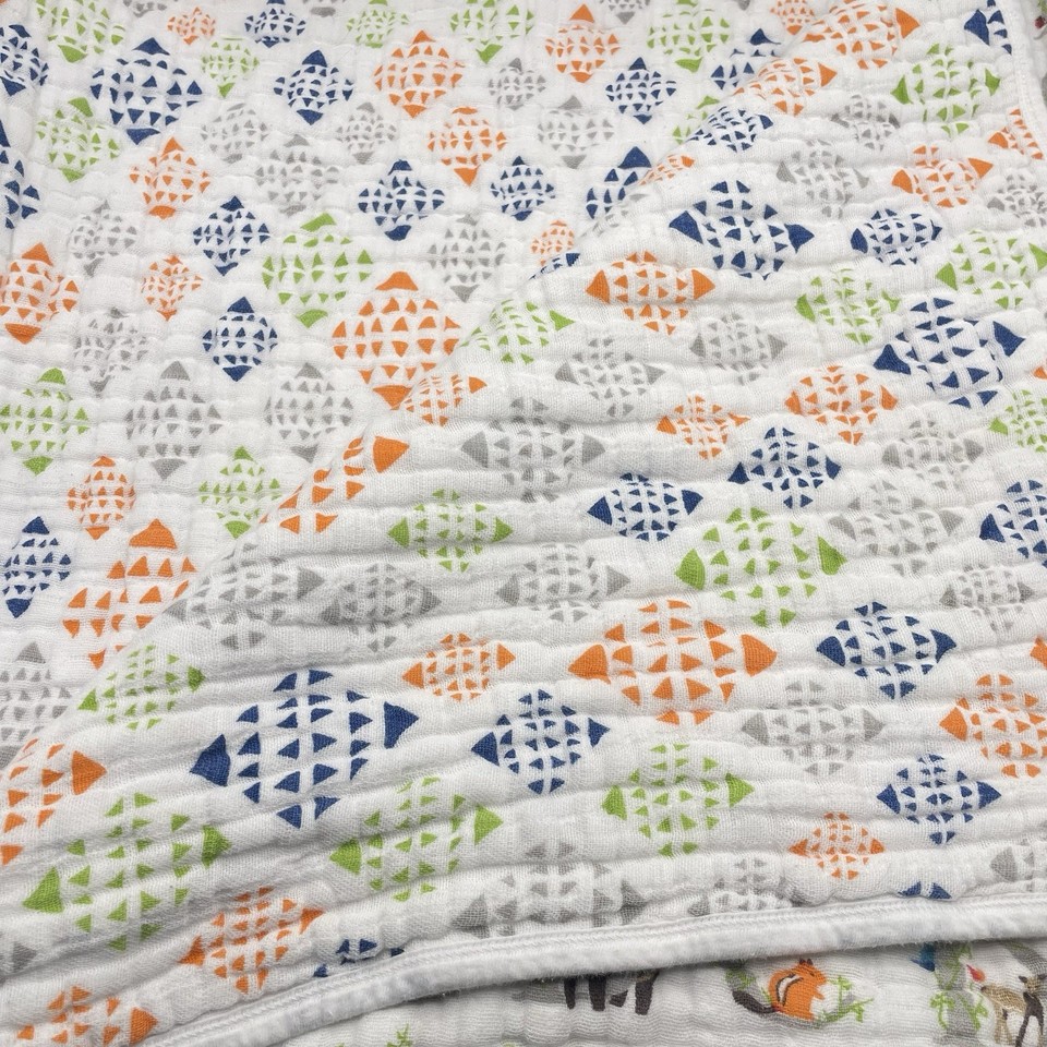 Aden & Anais ABC Blanket Baby Muslin Cotton Quilt Alphabet Animals Crib ...