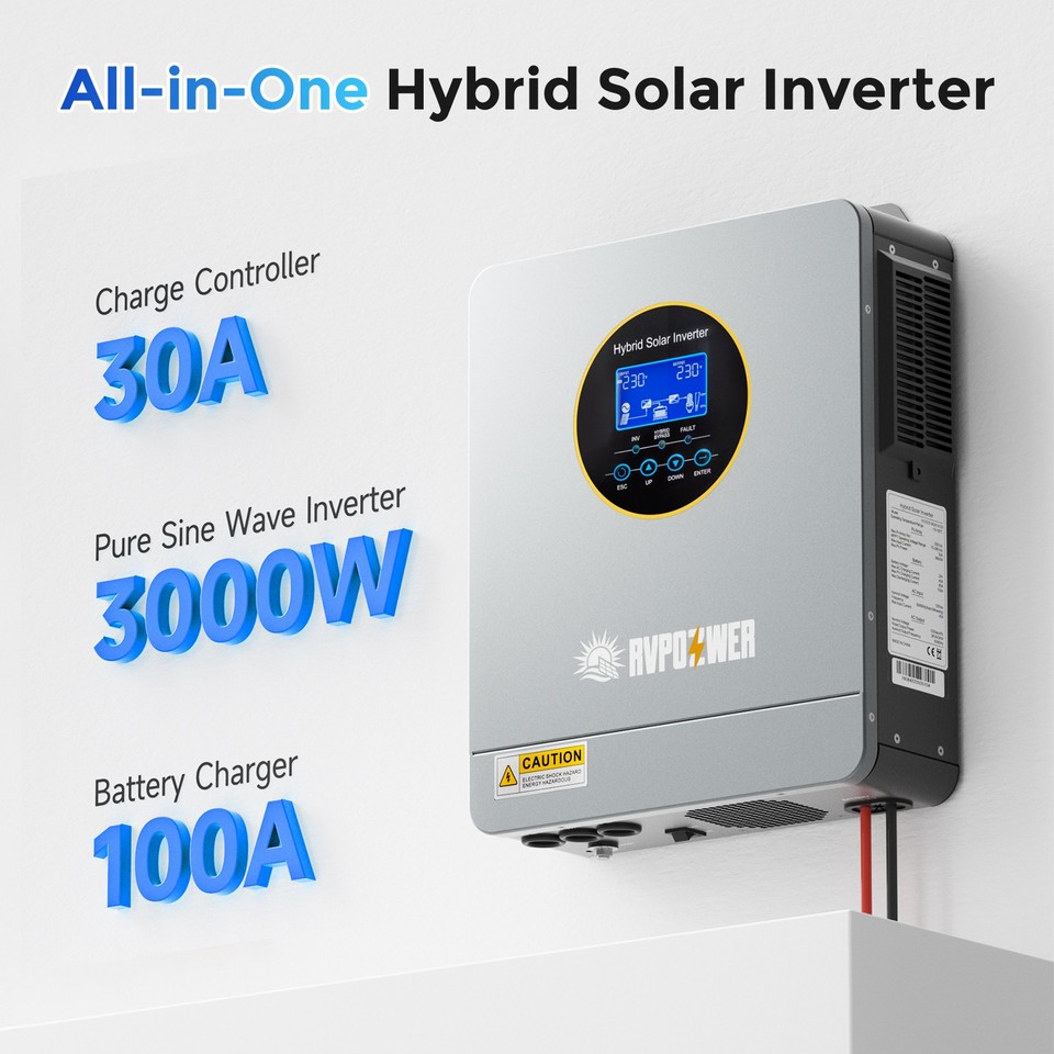 3KW 5.5KW Solar Hybrid Inverter Split Phase Off-Grid Pure Sine24V/48V ...