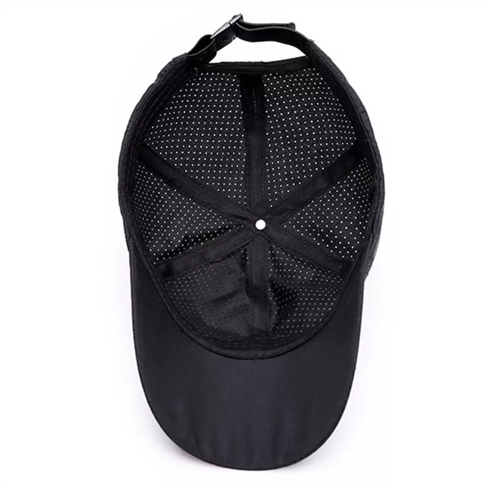 2x Quick Dry Baseball Cap Laser Cut Mesh Ball Curved Brim Snapback Hat ...