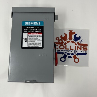 Siemens GNF222A 2P 60A 240V General Duty Safety Switch Indoor, Non ...