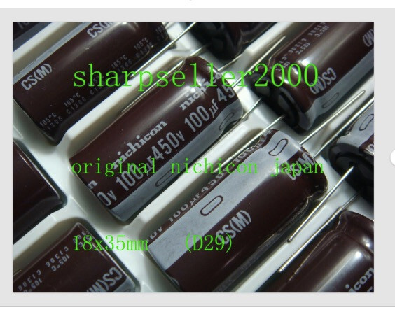 10pc 450V 100uF 18x35 CS(M) Electrolytic Capacitors nichicon Japan ...