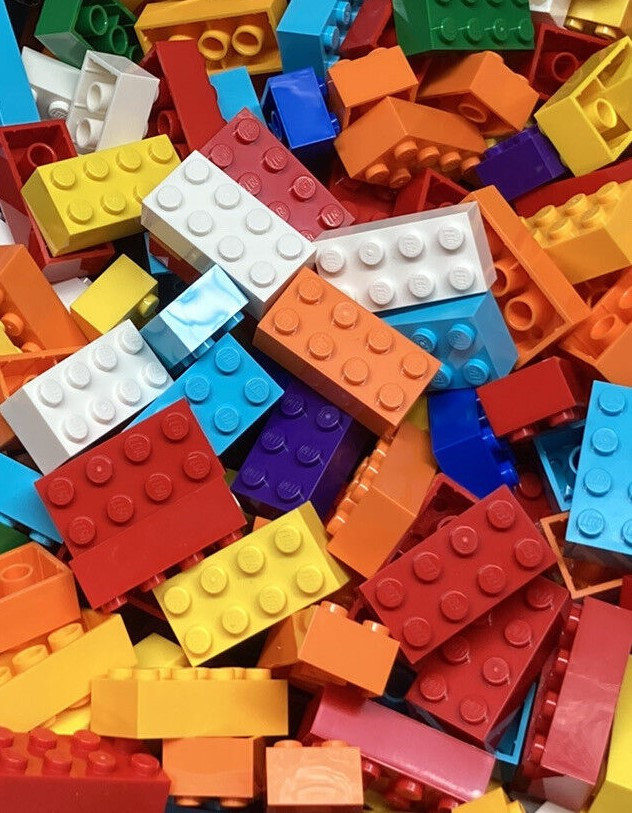 ☀️50 X LEGO 2x4 BRICKS MIX LEGOS ALL COLORS HUGE BULK LOT PARTS PIECES ...