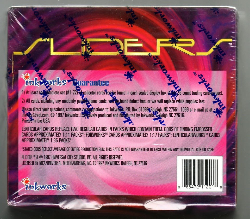 SLIDERS TRADING CARD FACTORY SEALED BOX STARRING JERRY O'CONNELL LAST ...