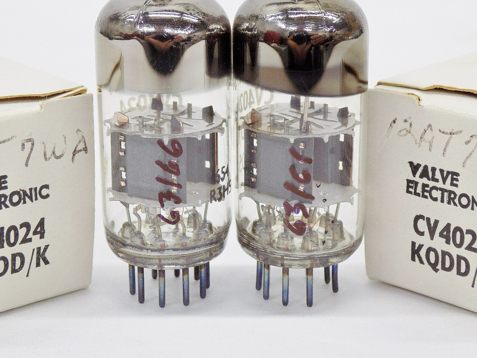 Scarce Matched Pair of Mullard CV4024 KQDD/K 12AT7WA Military Issue ...