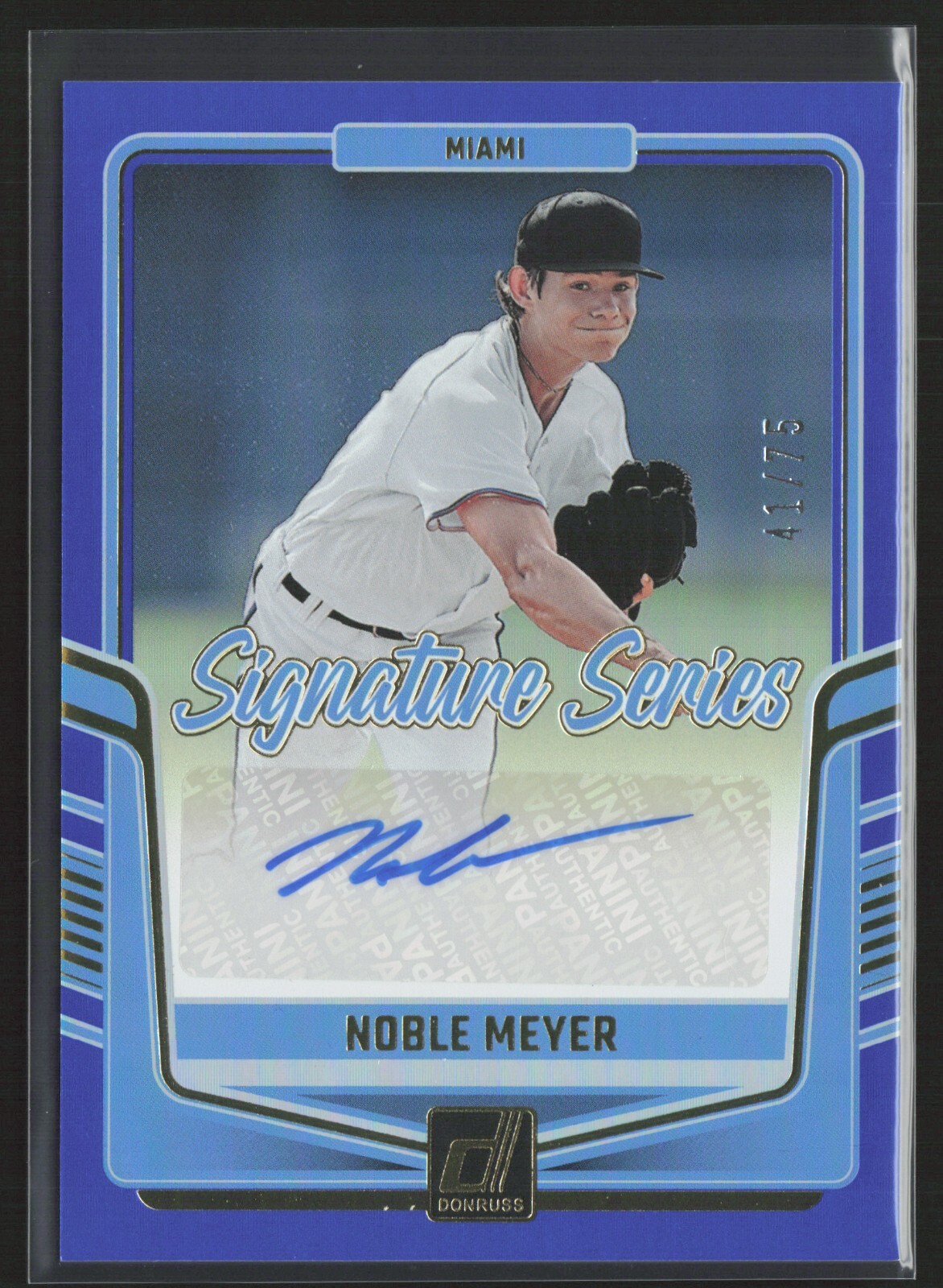 2024 PANINI DONRUSS NOBLE MEYER ROOKIE AUTO SIGNATURE SERIES BLUE #D 41 ...