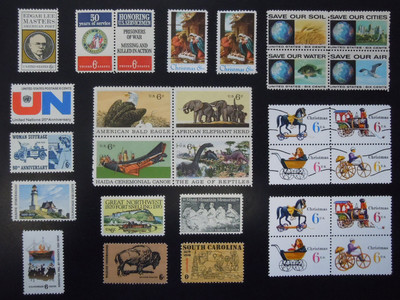 1970 US Commemorative Year Set #1387/1422 MNH OG "Includes X-mas Pre ...