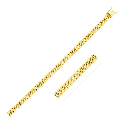 14k Yellow Gold Semi Solid Miami Cuban Chain (4.50 mm) | eBay