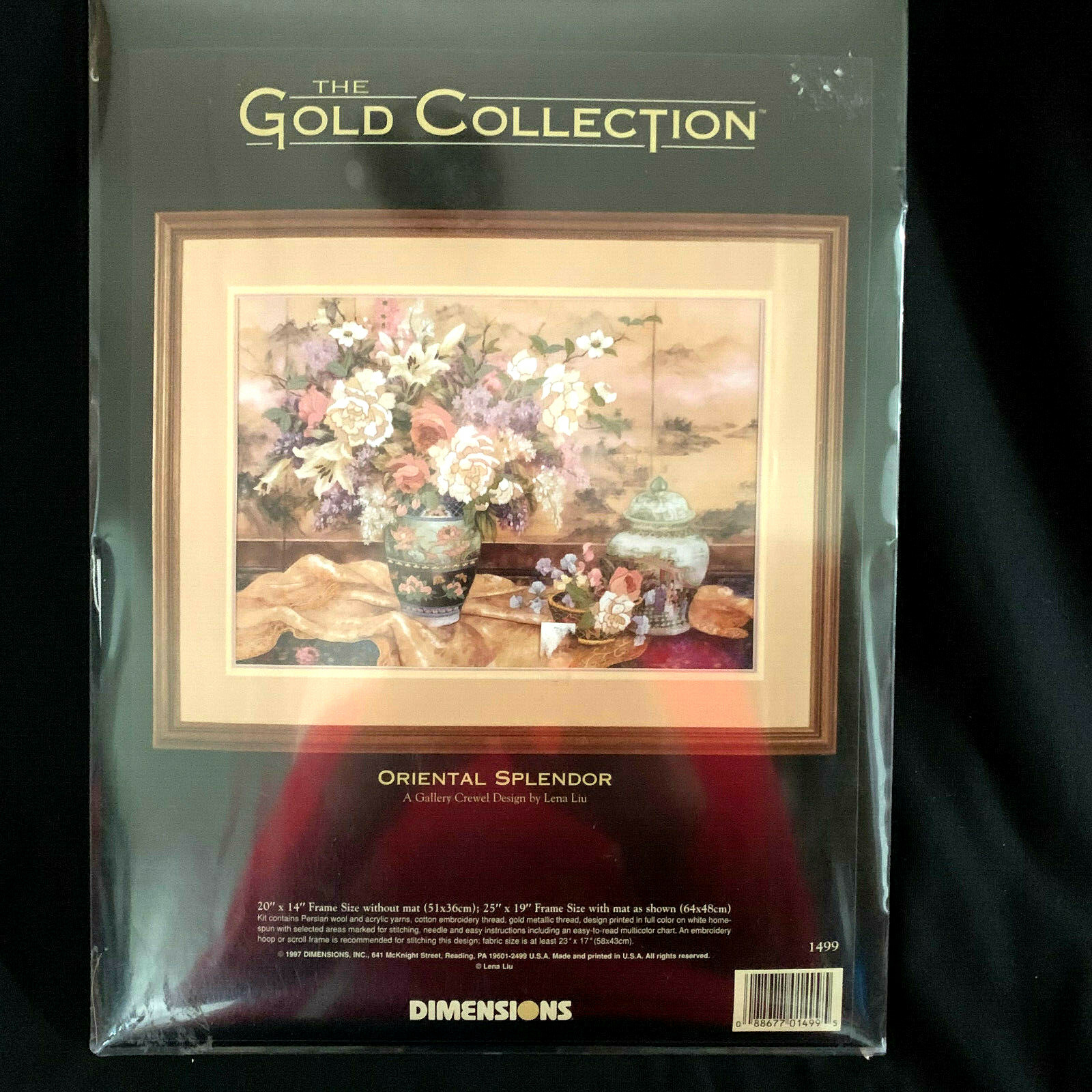 The Gold Collection Oriental Splendor Crewel Design Lena Liu Dimensions ...