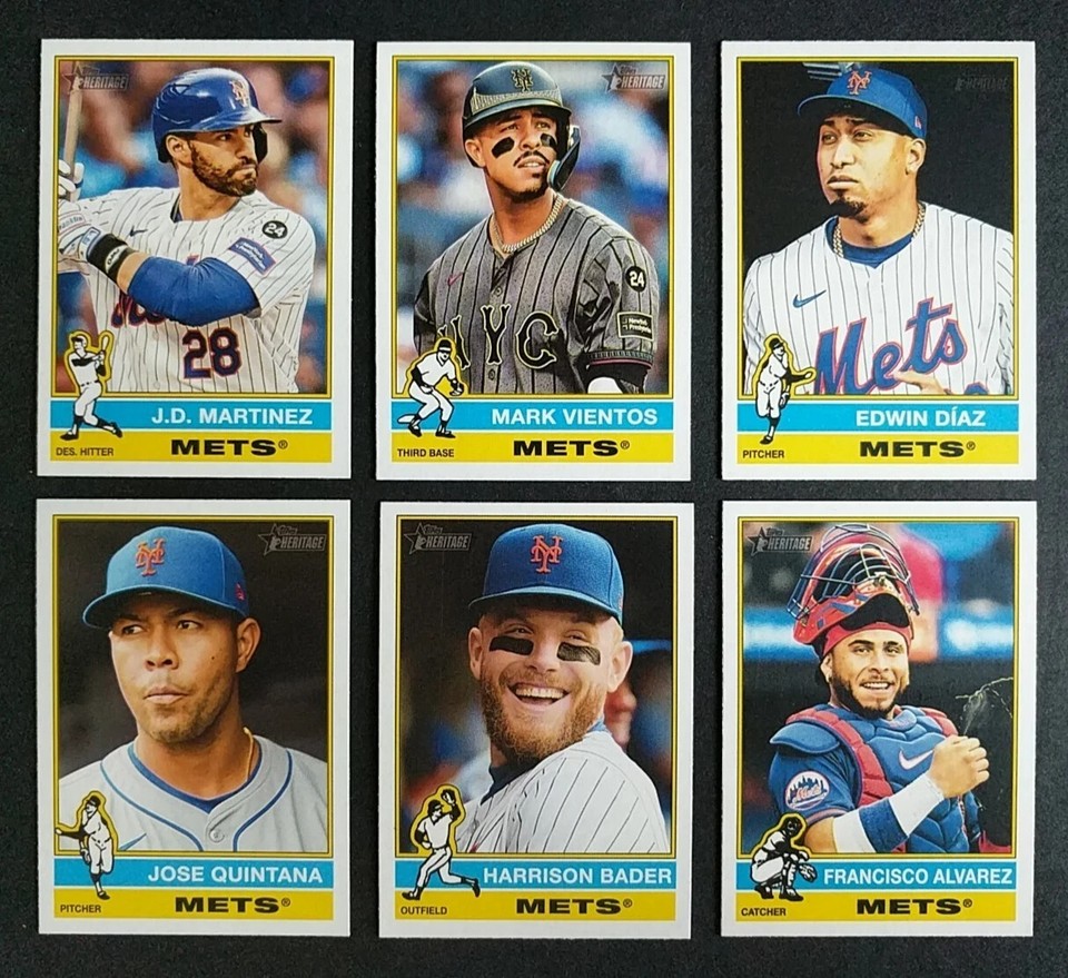 2025 Topps Heritage NEW YORK METS Team Set ALONSO SOTO LINDOR ACUNA RC ...