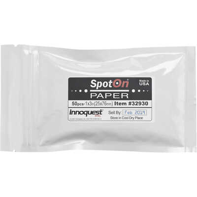SpotOn Spray Pattern Test Paper 1” x 3” Pack of 50 | eBay