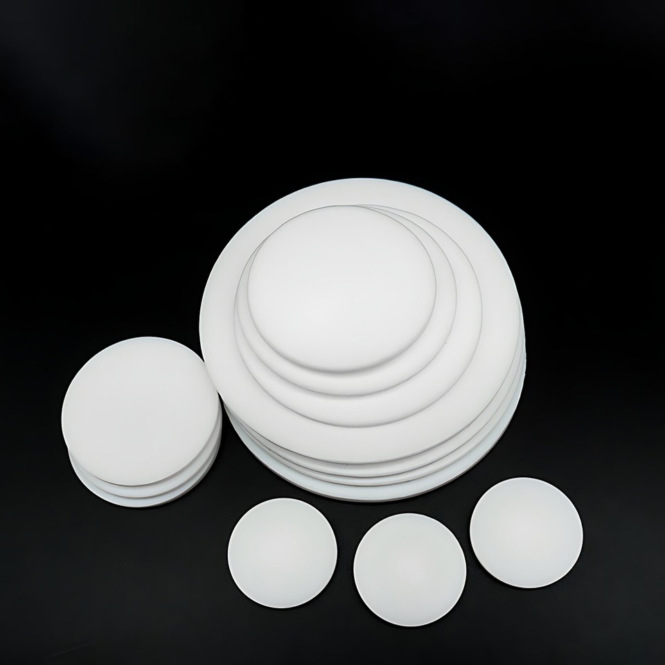 0.5-8MM Thick White PTFE Solid Round Flat Plastic Discs High Temp Low ...